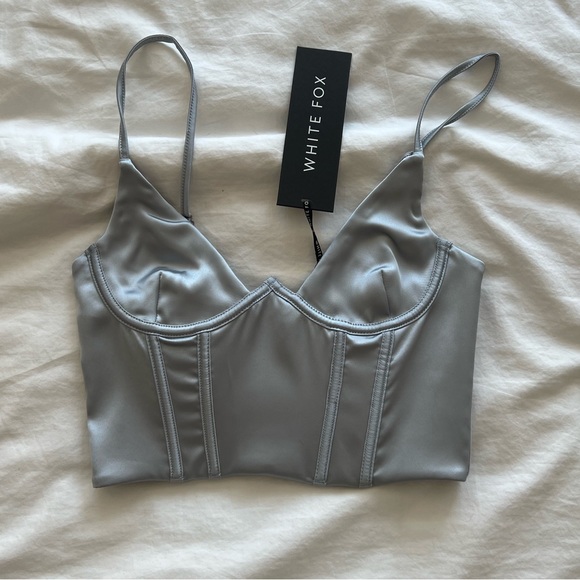 White Fox Boutique | Tops | White Fox Satin Corset Top | Poshmark